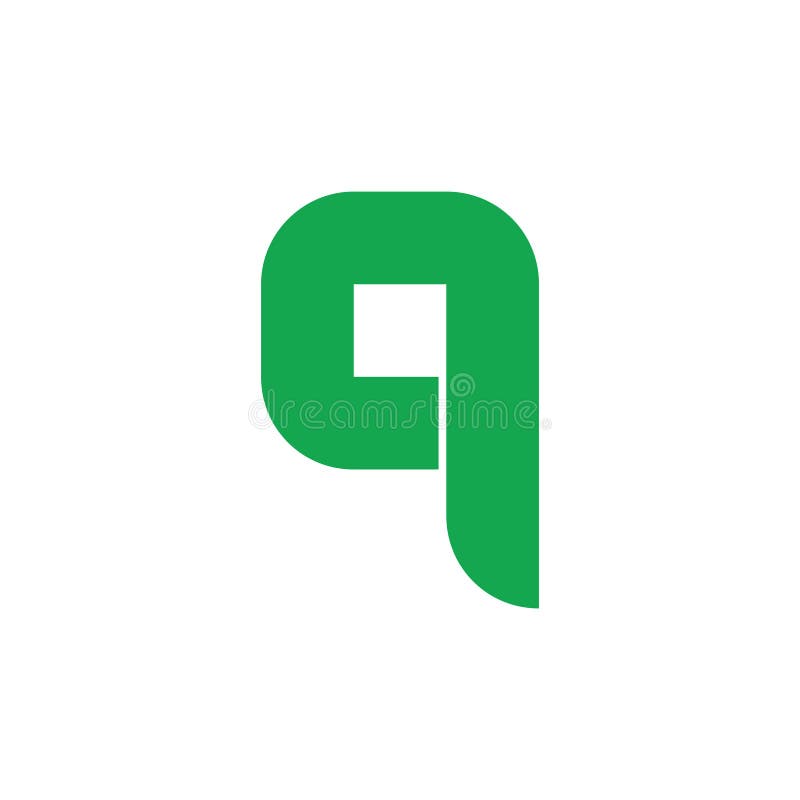 Letter Q Square Simple Geometric Logo Vector Stock Vector ...