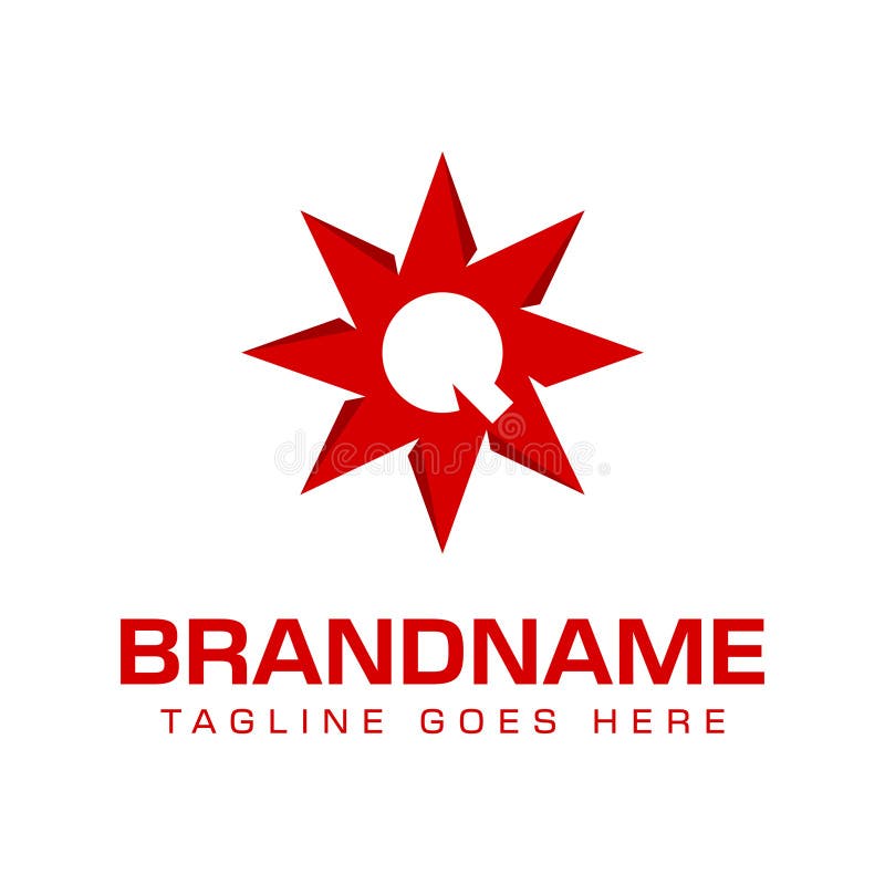 Letter Q Star Logo, Symbolizing Elite, Ambition, and Success Stock ...