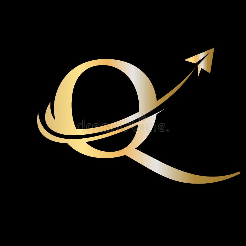 Letter Q Travel Logo Vector Template. Initial Travel Logo on Letter Q ...