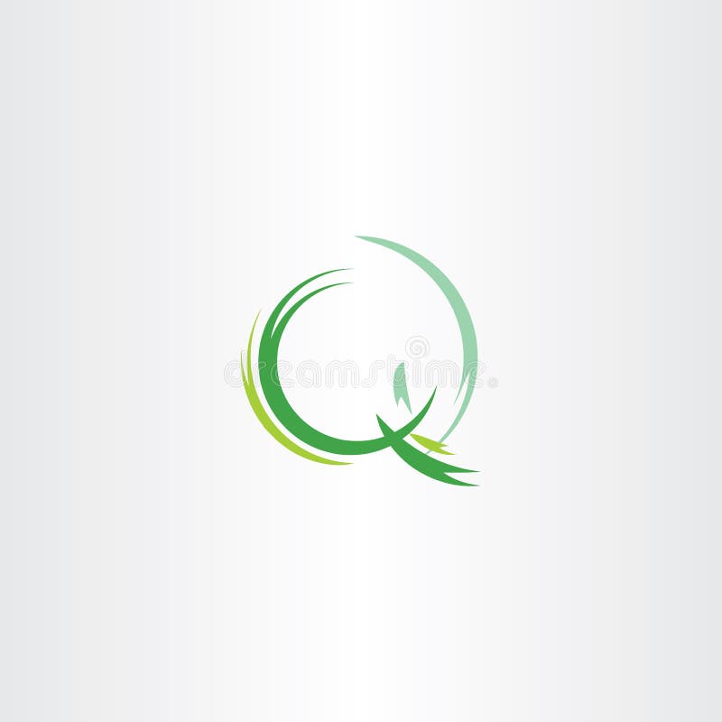 Letter Q Vector Icon Green Logotype Stylized Symbol Stock Vector ...