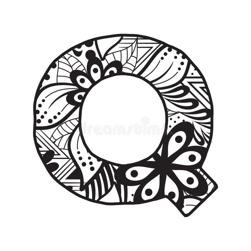 Letter Q. Vector Illustration Decorative Design Stock Vector ...