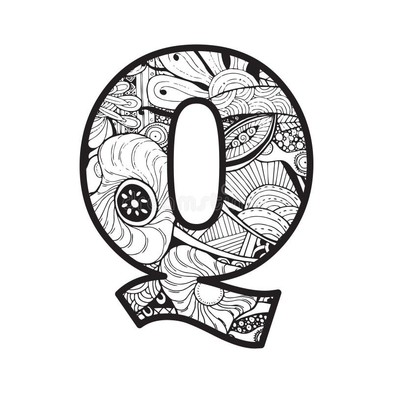 Letter Q. Vector Illustration Decorative Design Stock Vector ...