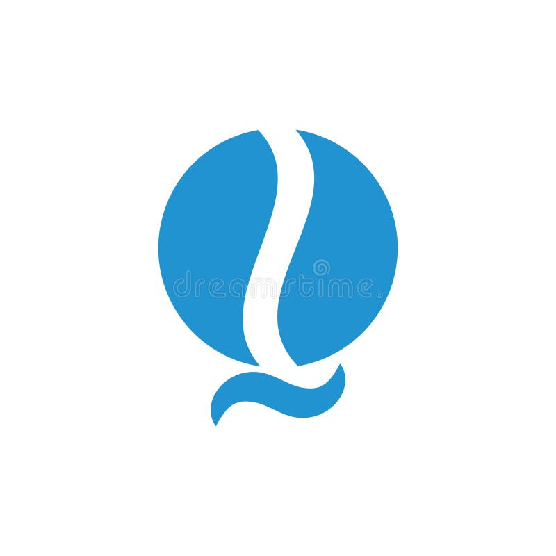 Letter Q Water Flow Wavy Shape Logo Vector Stock Vector - Illustration ...