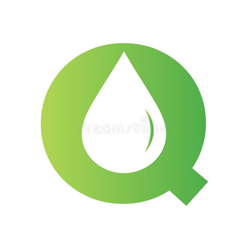 Letter Q Water Logo Element Vector Template. Water Drop Logo Symbol ...