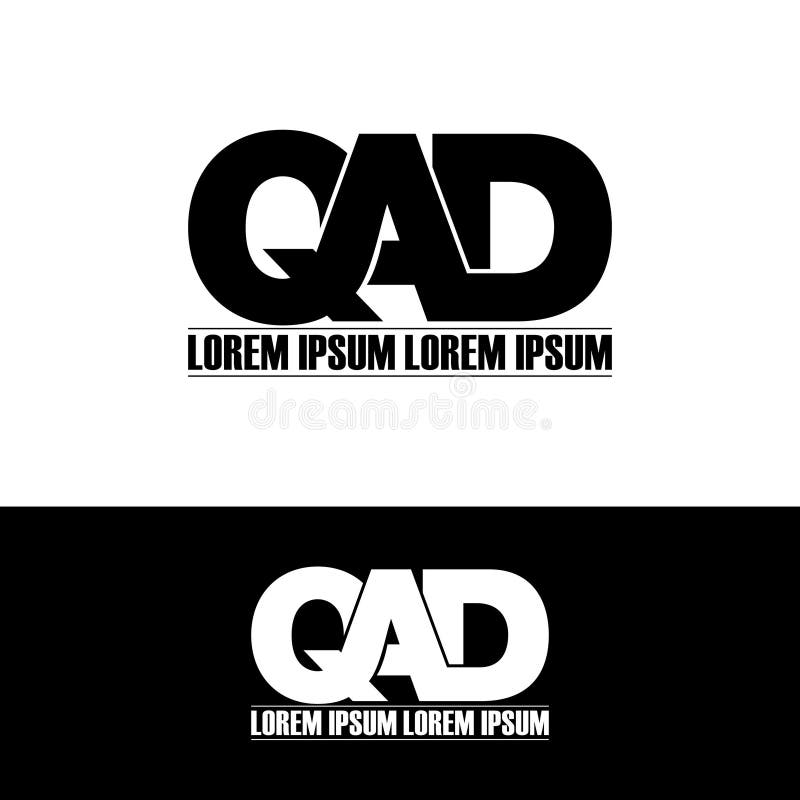 Letter QAD Simple Monogram Logo Icon Design. Stock Vector ...