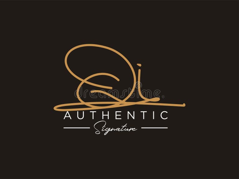 Letter QI Signature Logo Template Vector Stock Vector - Illustration of ...