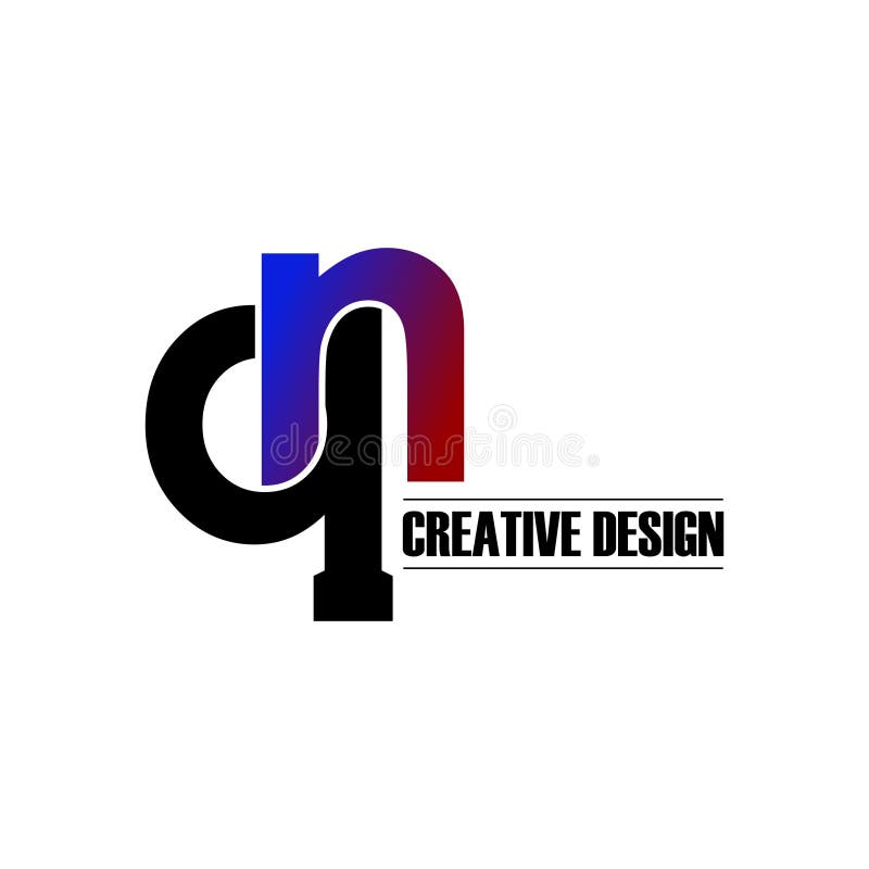Letter QN Simple Logo Design Vector. Stock Vector - Illustration of ...