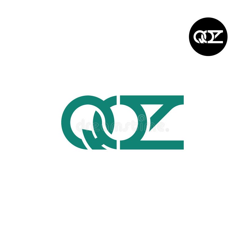 Letter QOZ Monogram Logo Design Stock Vector - Illustration of ...