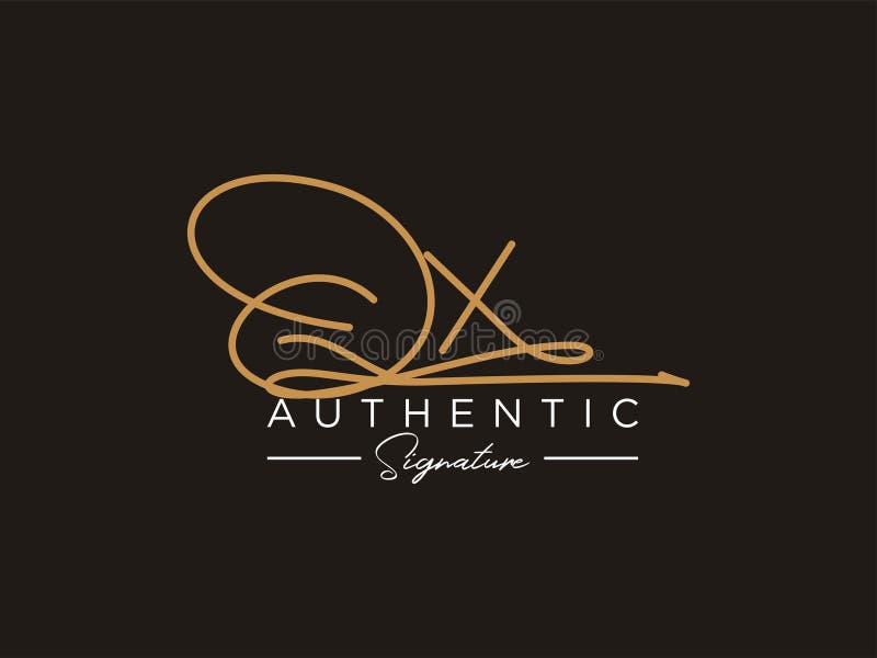 Letter QX Signature Logo Template Vector Stock Vector - Illustration of ...