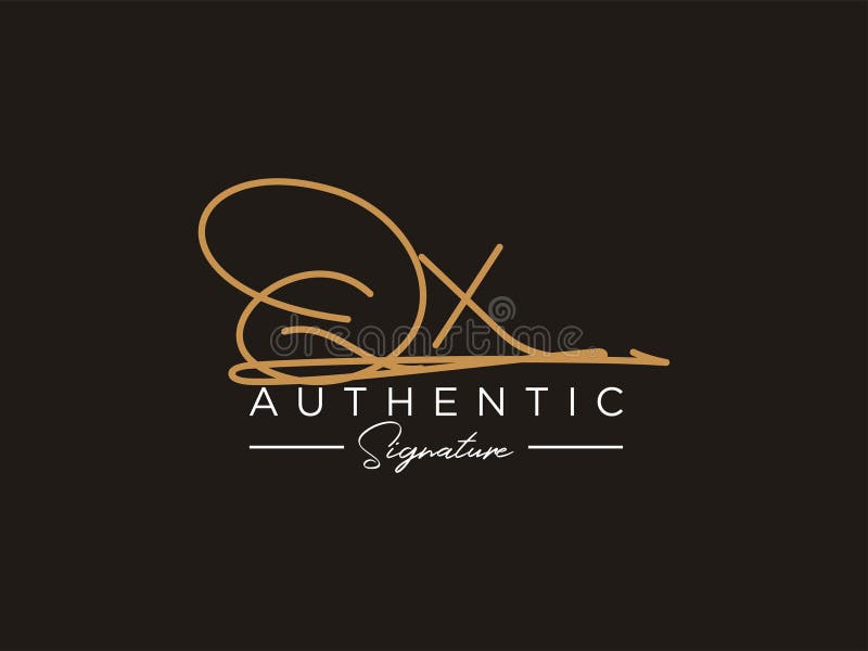 Letter QX Signature Logo Template Vector Stock Vector - Illustration of ...