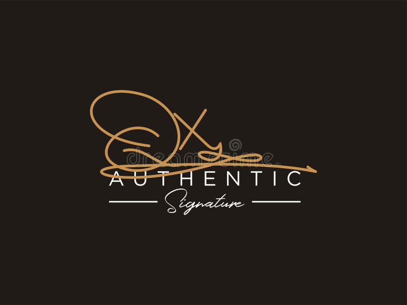 Letter QX Signature Logo Template Vector Stock Vector - Illustration of ...