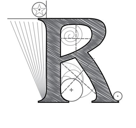 Letter R stock vector. Illustration of architect, grammar - 7690562