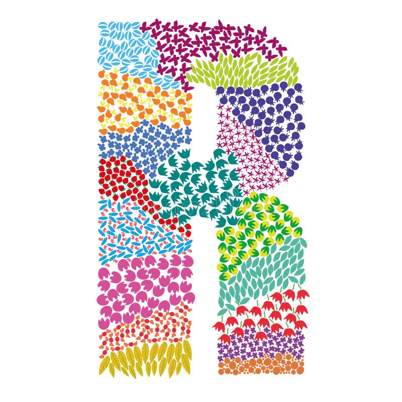 Letter R stock illustration. Illustration of trend, color - 43930787