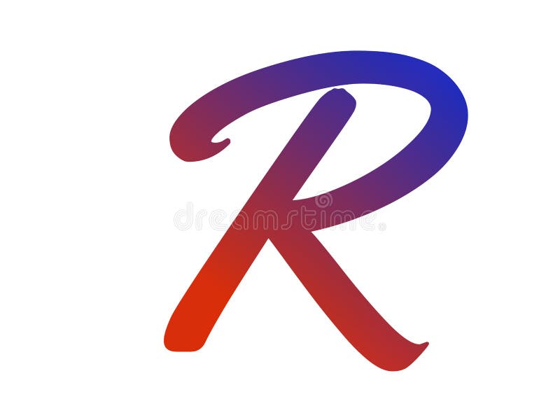 Letter R of the Alphabet Made with Red and Blue Gradient Stock ...