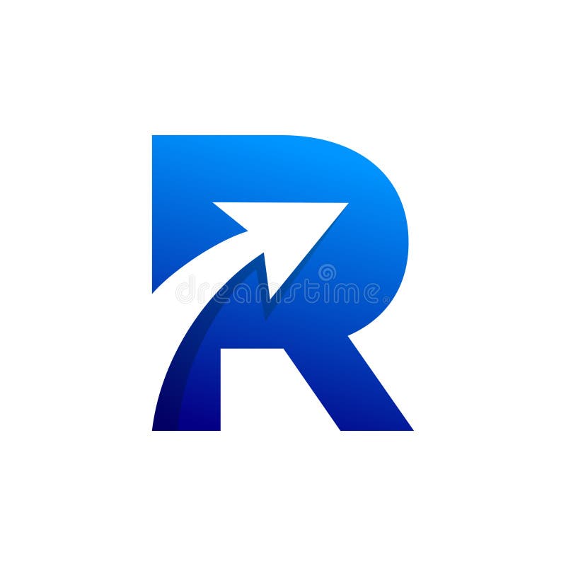 Letter R Arrow Logo Concept Stock Vector - Illustration of letter, logo ...