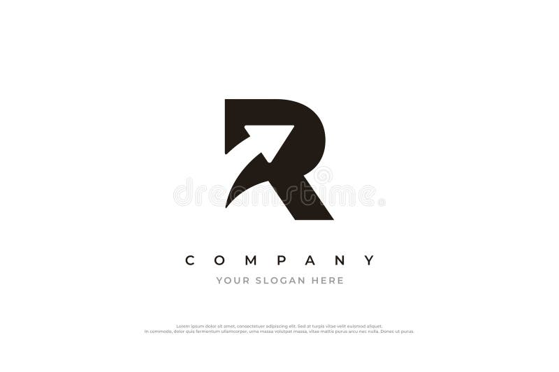 Letter R Arrow Logo Design Vector Stock Vector - Illustration of font ...