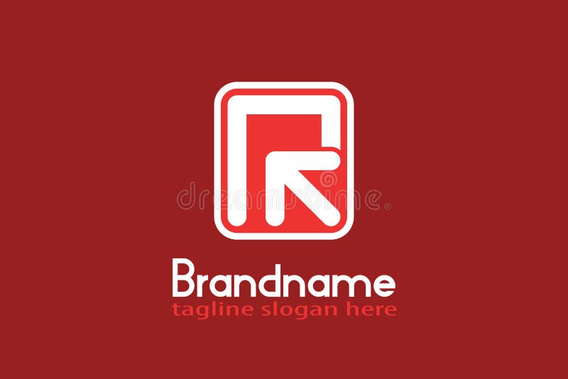 Letter R Arrow Logo stock vector. Illustration of mark - 203591793