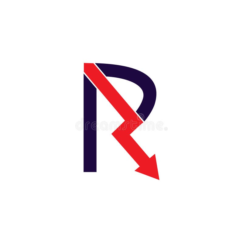 Letter r arrow simple logo stock vector. Illustration of elegant ...