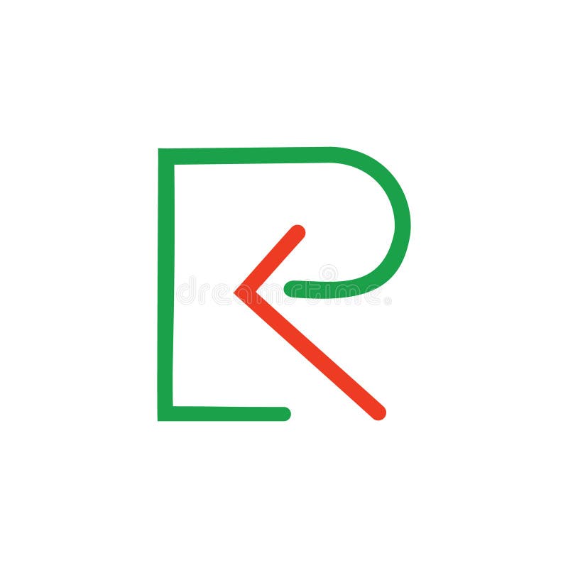 Letter R Arrow Thin Line Logo Vector Stock Vector - Illustration of ...