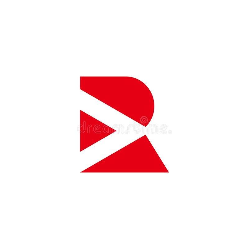 Letter R Arrow Triangle Simple Geometric Logo Vector Stock Vector ...