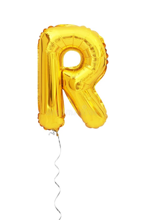 Letter R Balloon Font Isolated on White Stock Photo - Image of font ...