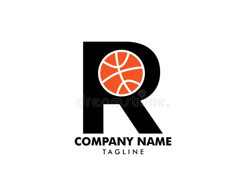 Letter R for Basketball Logo Template Stock Vector - Illustration of ...