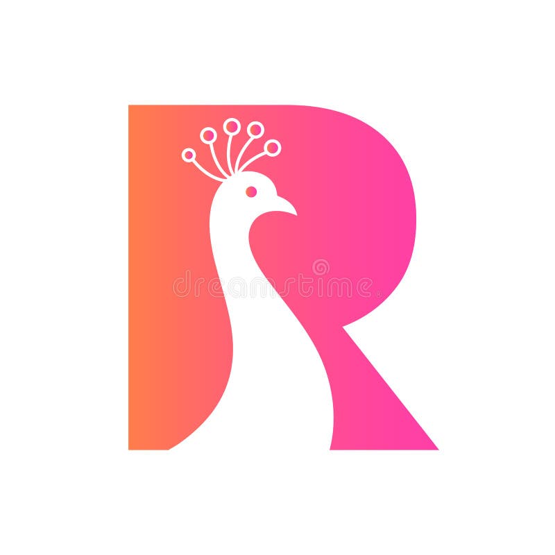 Letter R Beautiful Peacock Logo Template Vector Template Colorful ...