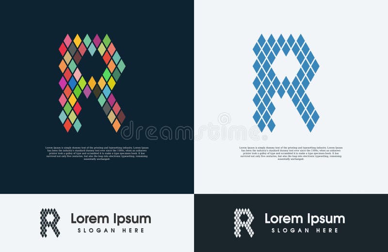 Letter R Bit Creative and Colorful Logo Stock Vector - Illustration of ...