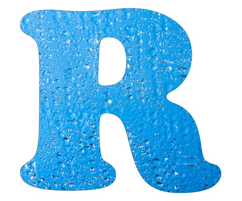 Letter a, Blue Water Drops - White Background Stock Image - Image of ...