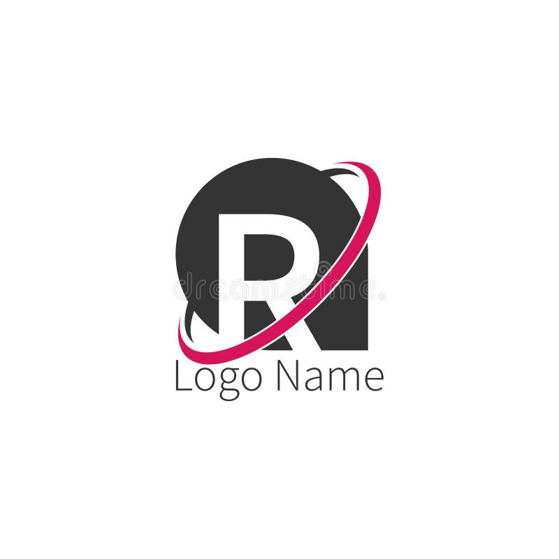 Letter R Circle Icon Logo, Design Letter + Icon Circle Concept Stock ...