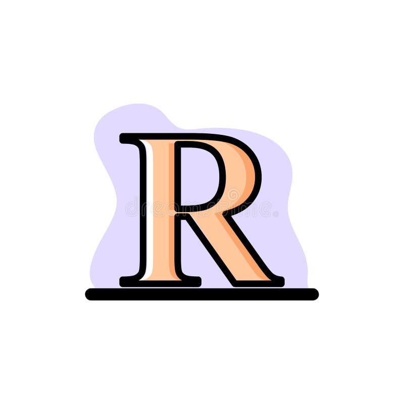 Letter R Conceptual Vector Illustration Design Icon Stock Vector ...