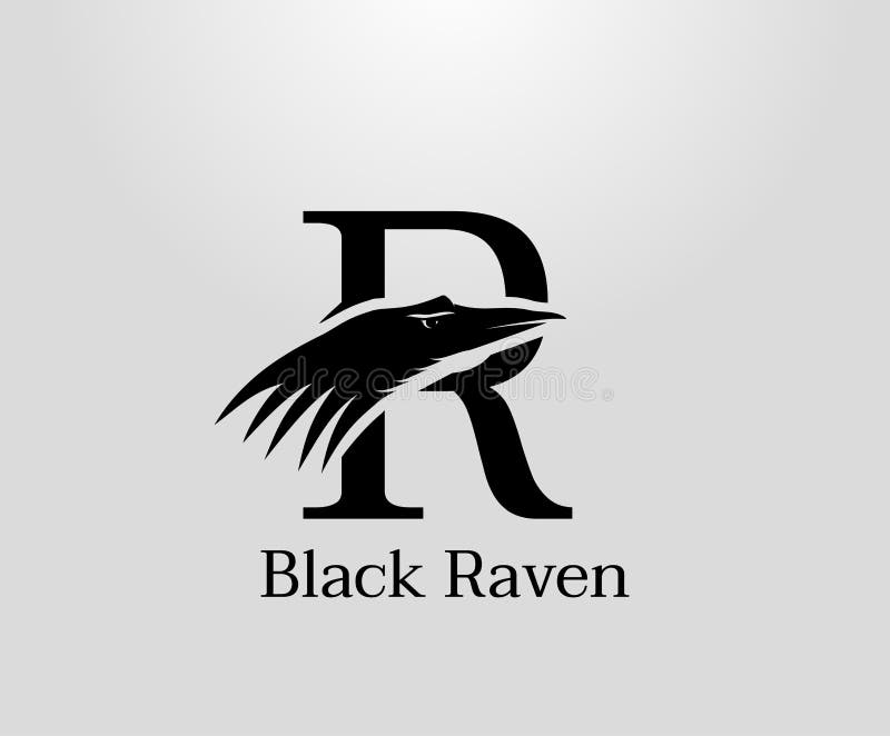 Letter R Raven Logo Designs, Minimalist Logotype Stock Vector ...
