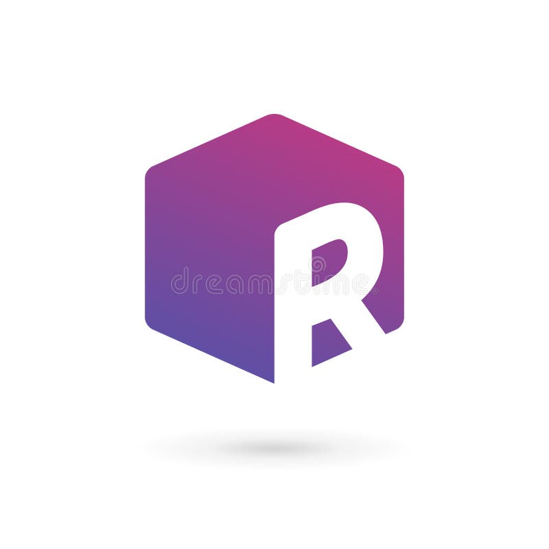 Letter R Cube Logo Icon Design Template Elements Stock Vector ...