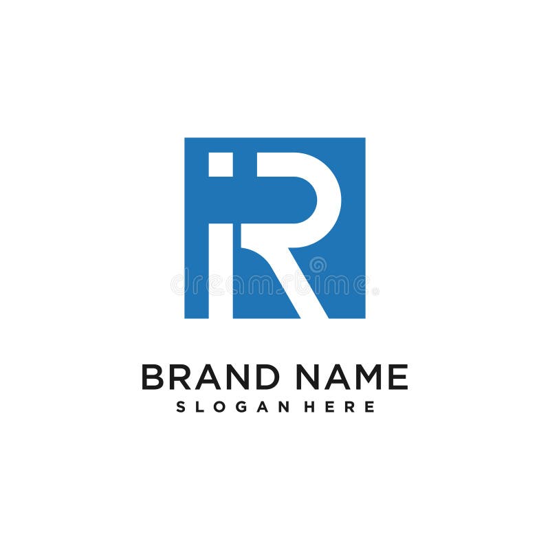 Letter R Design Element Icon with Creative Modern Concept Stock Vector ...