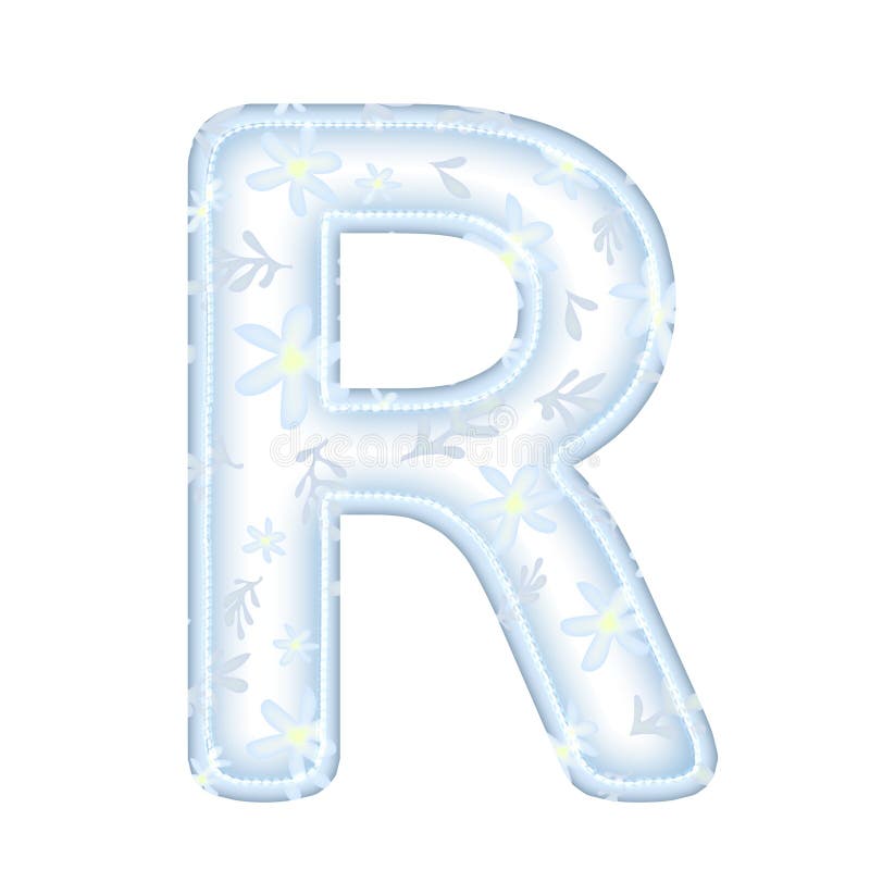 Cute Girly Alphabet Letters R Stock Illustration - Illustration of ...