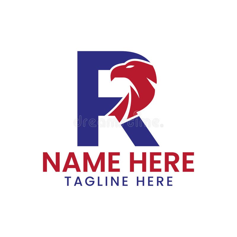 Letter R Eagle Logo Design Vector Template Stock Vector - Illustration ...