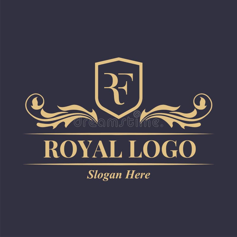 Letter R F Royal Design for Logo Company Stock Illustration ...