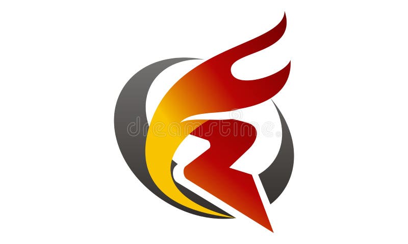 Letter R Fire stock vector. Illustration of power, design - 104815278