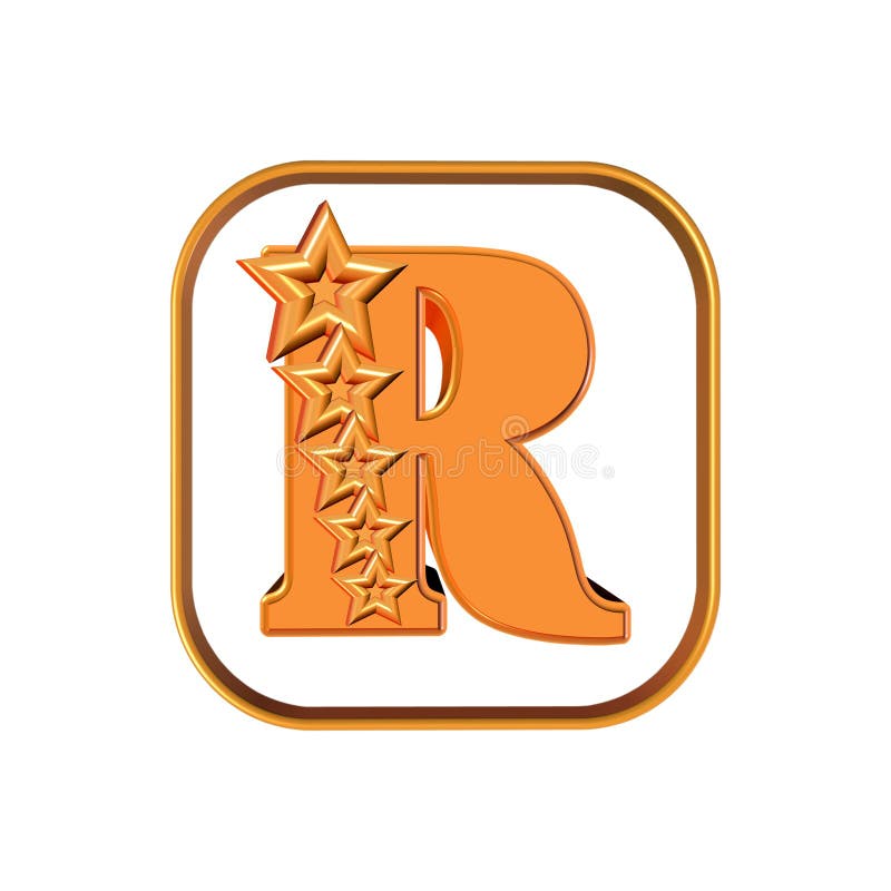 The Letter K and Five Stars Stock Illustration - Illustration of ...