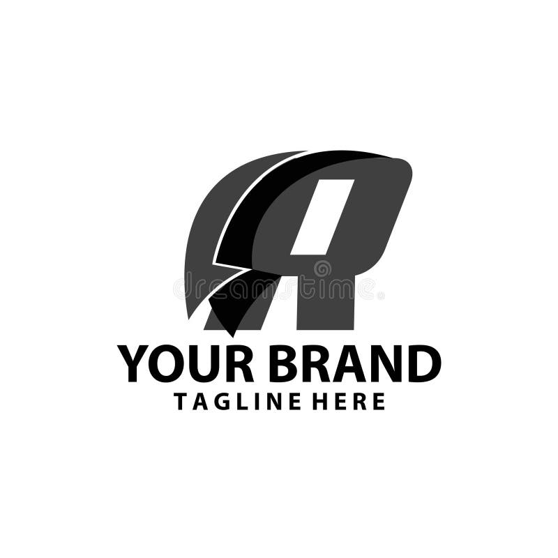 Letter R Font Monogram Arrow Shadow Logo Design Vector Stock Vector ...