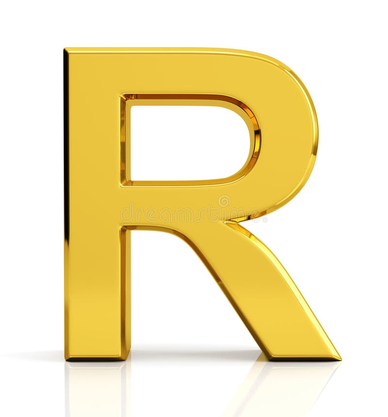 Golden Letter R