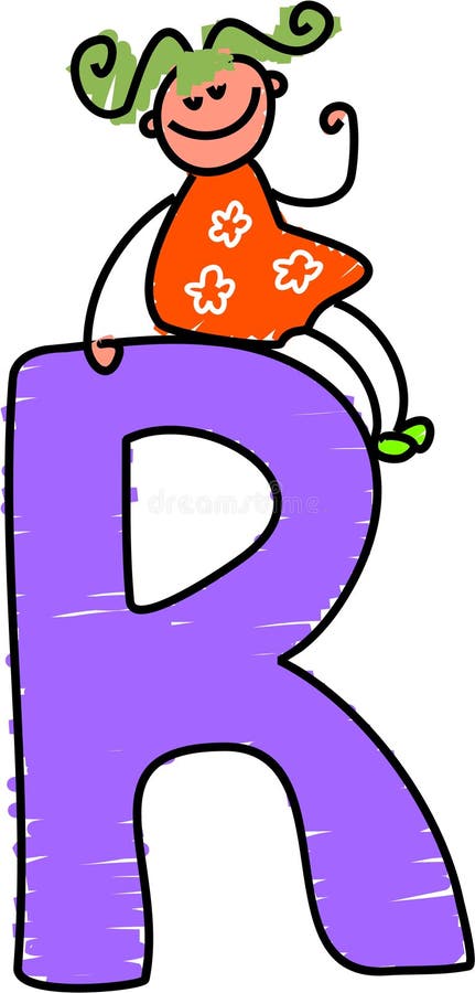 Letter R girl stock illustration. Illustration of symbols - 611138