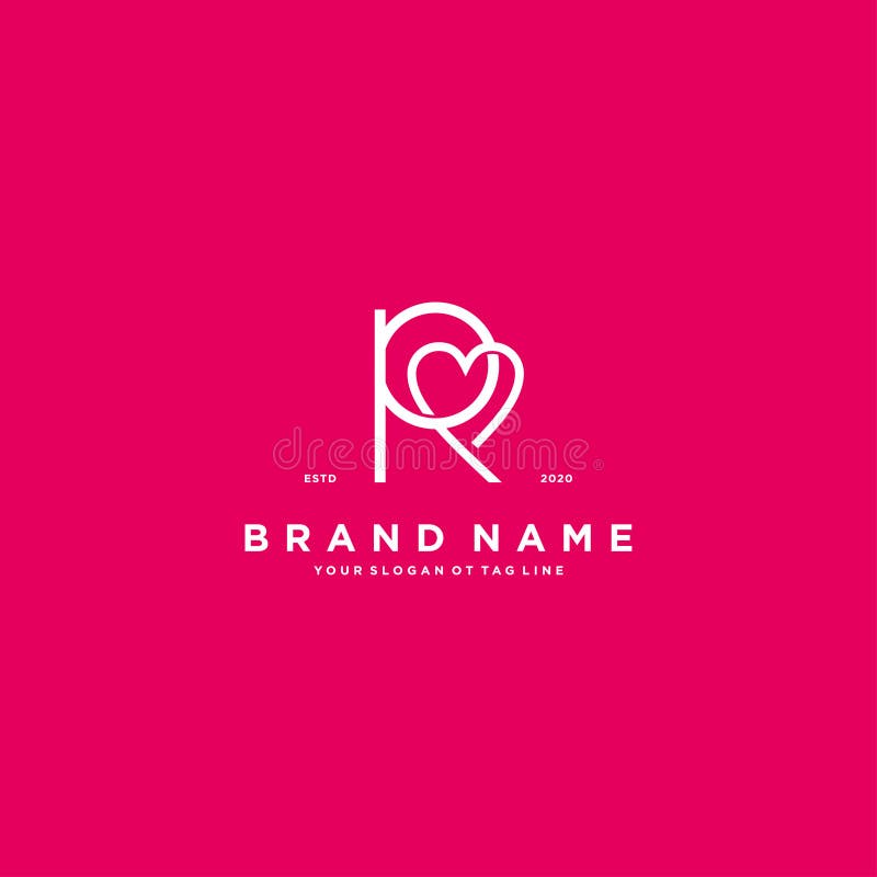 Letter R Heart Logo Icon Design Vector Stock Vector - Illustration of ...