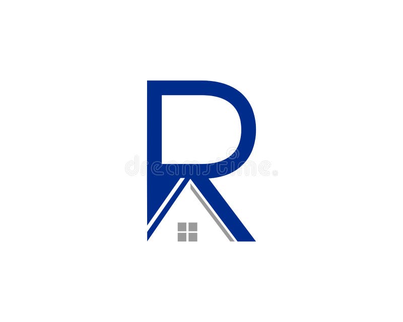 Letter R with House Logo stock vector. Illustration of internet - 133695983