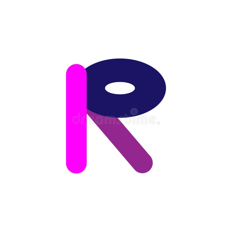 Letter R Icon Colorful Design Vector Illustration Stock Vector ...
