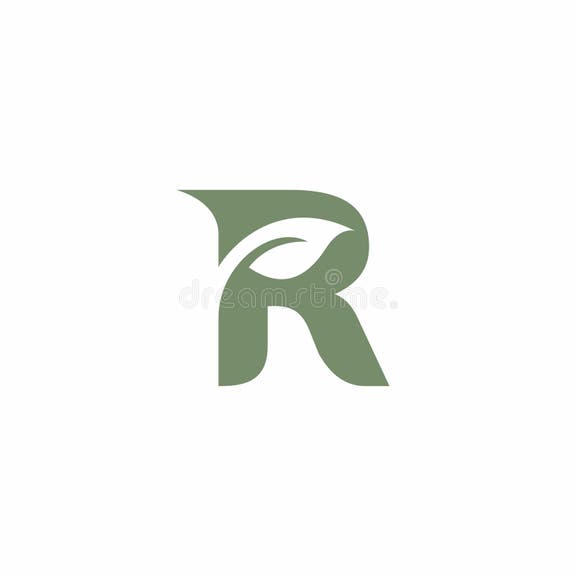 Letter R Leaf Logo Vector. Initial R Logo Stock Vector - Illustration ...