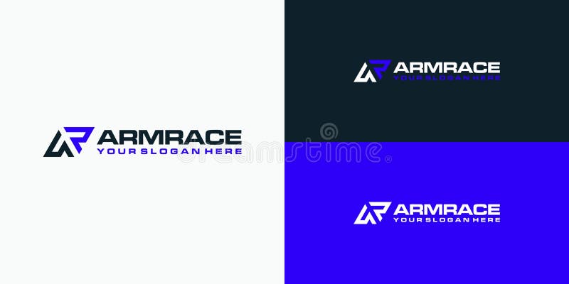 Letter a and R Line Technology Vector Logo Design Stock Vector ...