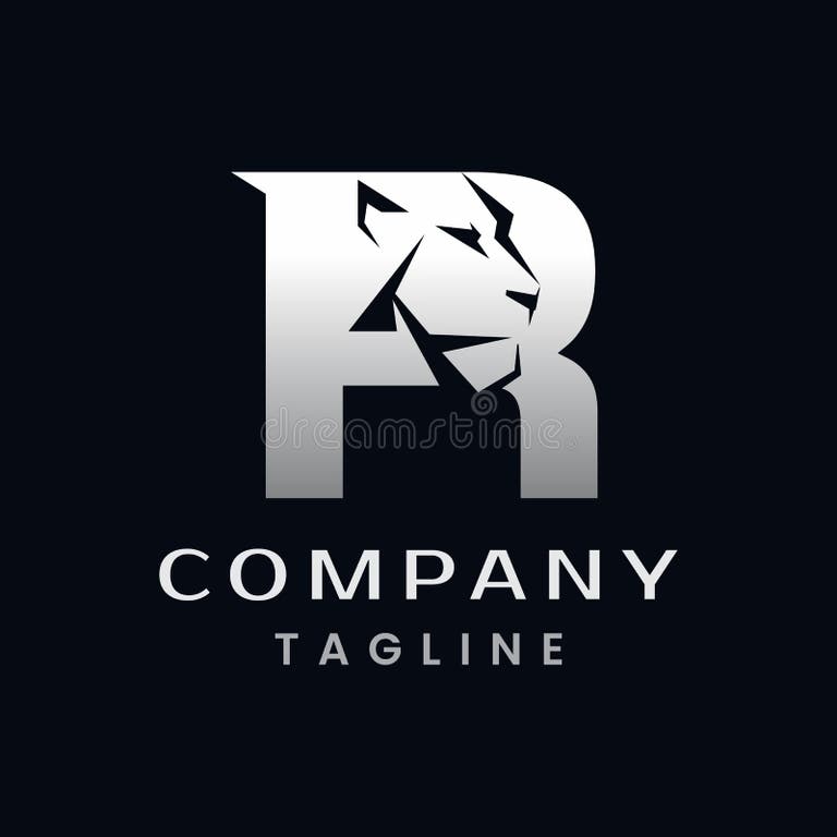 Letter R Lion Head Logo Design Stock Vector - Illustration of leopard ...