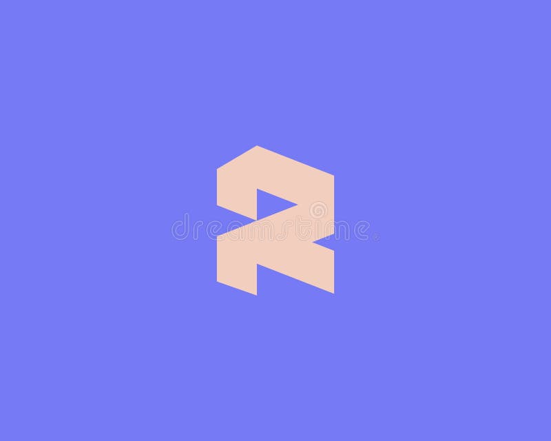 A Letter R Logo from Abstract Geometric Shapes. Creative Monogram Sign ...