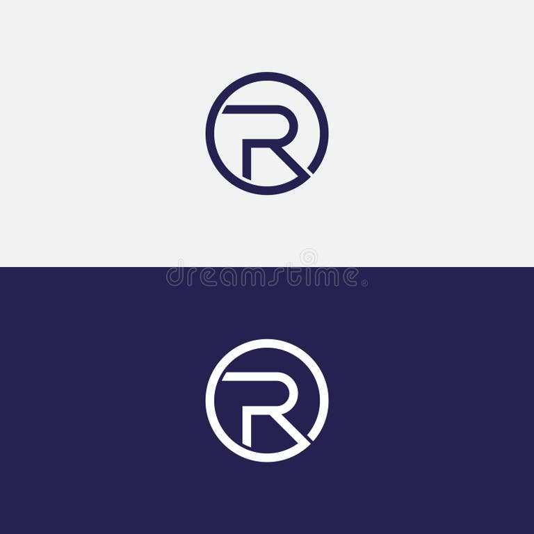 Letter R Logo Design. Monogram R Type Abstract Symbol. Initial R in ...